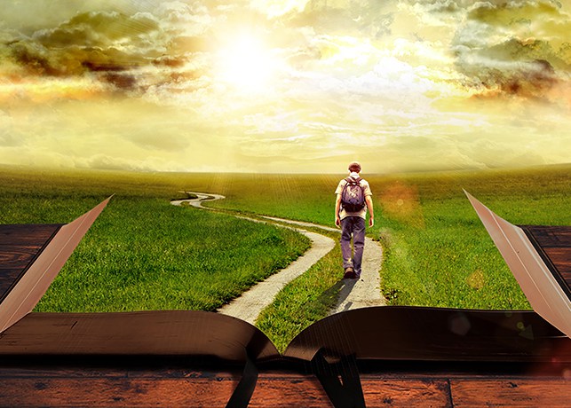 Man-Walking-on-Path-Leading-Through-Bible-1B-Preview – God's Grace ...